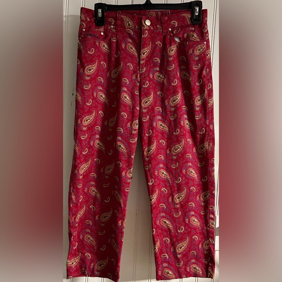 Ralph Lauren | Pants & Jumpsuits | Vintage Lauren Jeans Co Ralph Lauren Red Paisley Print ...